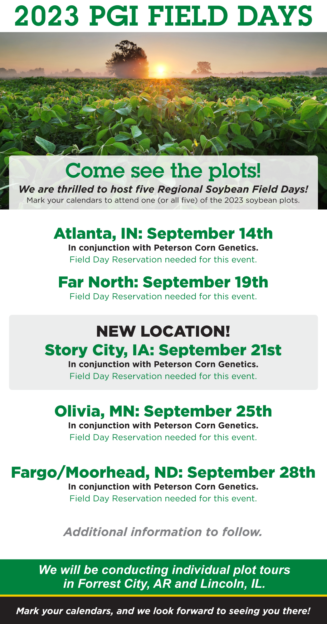 2023 Field Days - Peterson Genetics, Inc.